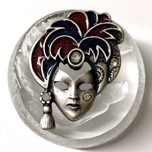 Vintage | Jewelry | Vtg Venetian Mask Brooch | Poshmark